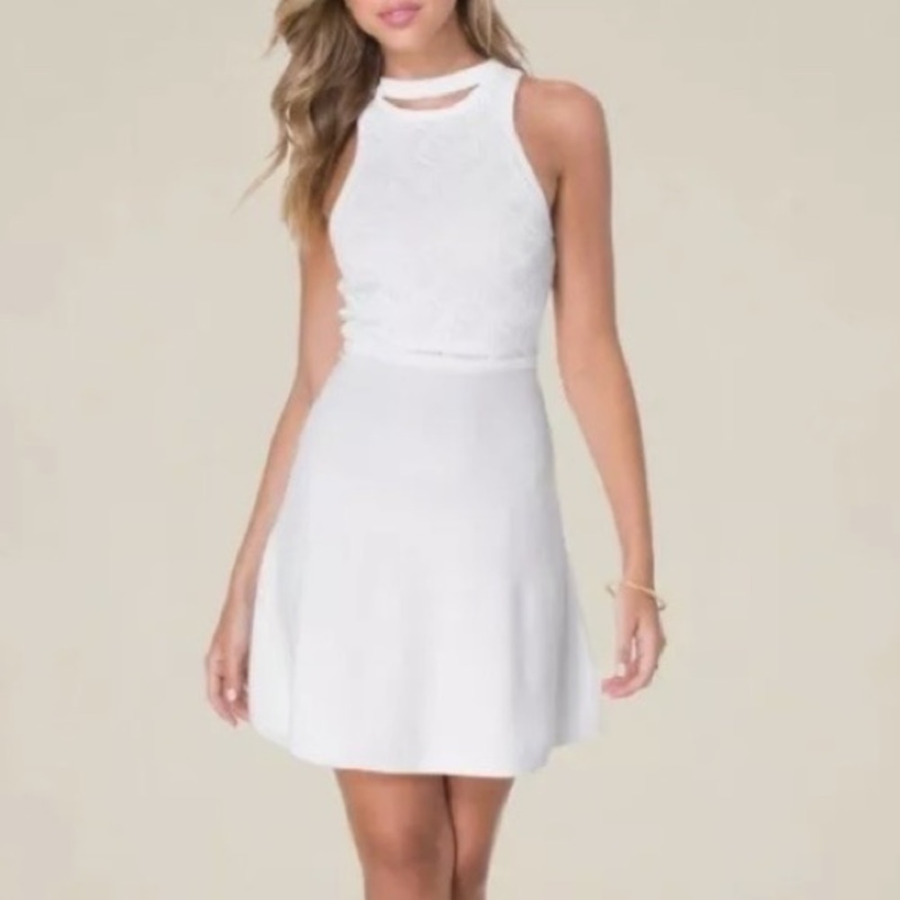 Ali & Jay Palacio De Bellas Skater Dress White Sz S - Gem